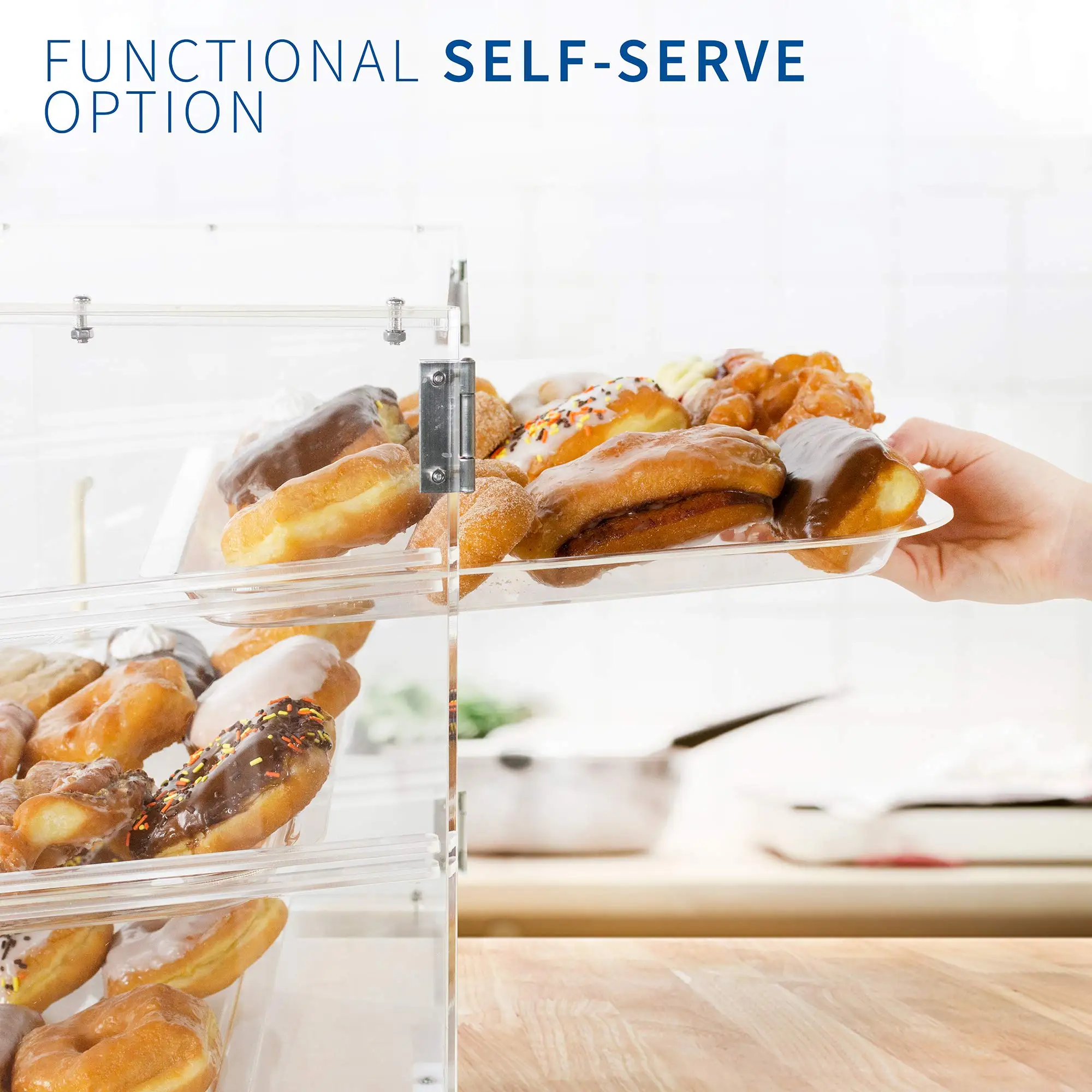 3 Tray Acrylic Bakery Display Case - Perfect for Pastry Shop