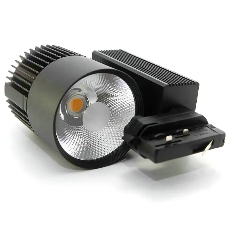 40w Cob Led Track Light 4 Wires 3 Phase Led Rail Ceiling Lamps ...