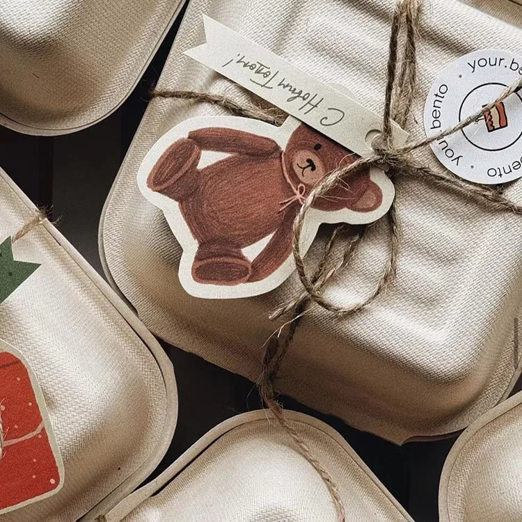 Food Grade Mini Burger Box Microwavable Bagasse Bagasse Fast Food Box ...