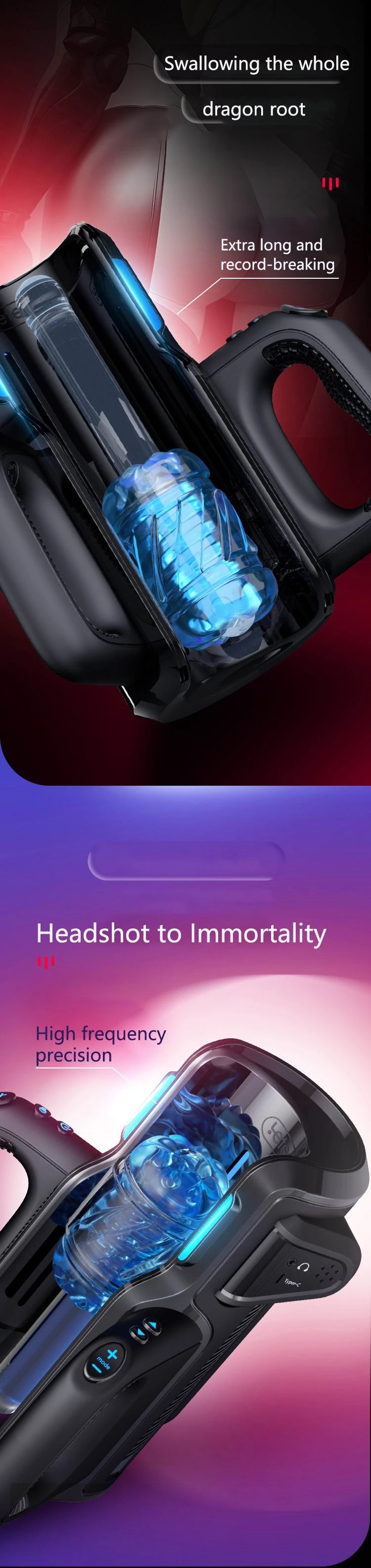 Male Automatic Masturbation Machine Telescopic Thrusting Aircraft Cup ...