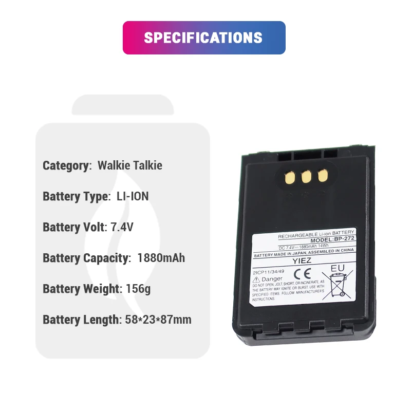Li-ion 7.4v 1880mah Bp-272 Id-31a Id-31e Id-51a Id-51e Battery With ...