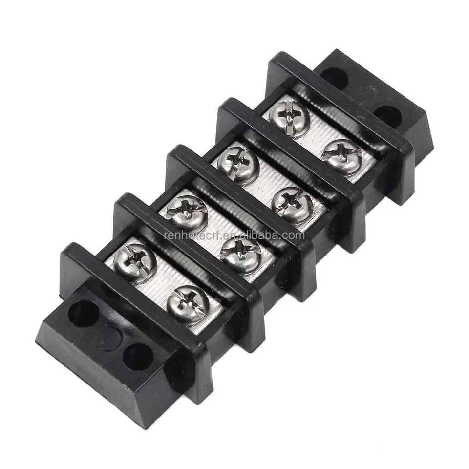 Double Row Rerminal Block 11.0mm Plastic Screw Power Barrier Strip ...