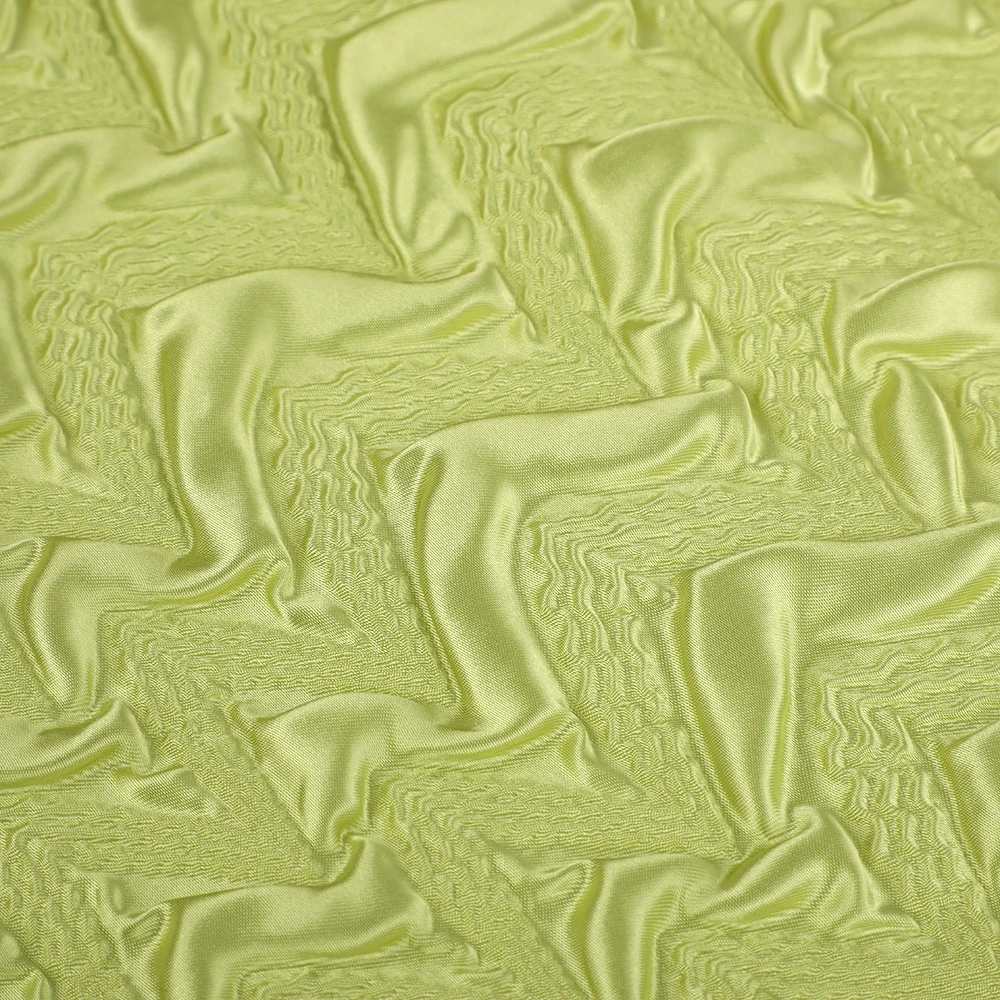 Silk Satin Lamination Mesh Fabric 100% Polyester Embossed Polyurethane ...