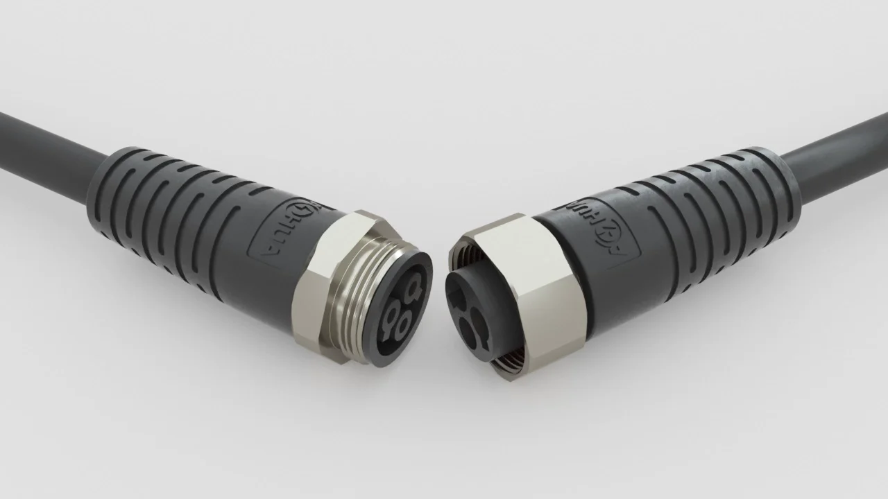 Custom 2 Pin Waterproof M19 Connector Male And Female Sensor Connection ...