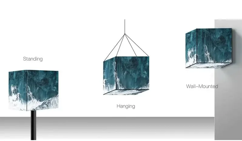 Outdoor Indoor Giant Led Cube Display Standing Cuboid Display Four ...