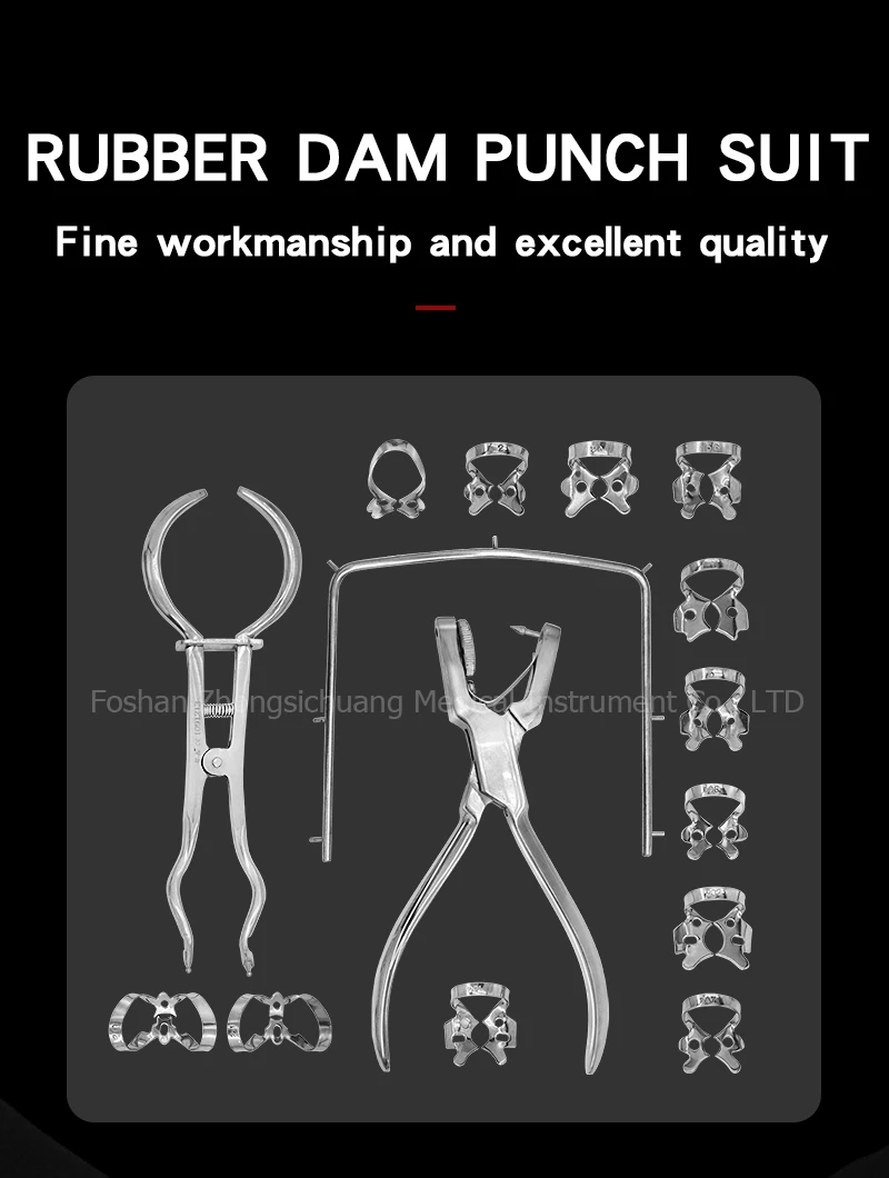Dental Endodontic Rubber Dam Clamp Dental Medical Rubber Dam Kit Dental ...