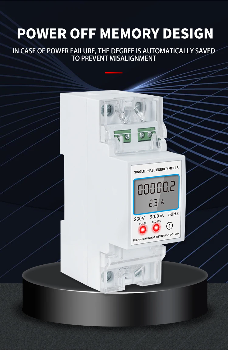 2P Single-Phase LCD Display RS485 DIN Rail Kwh Energy Meter| Alibaba.com