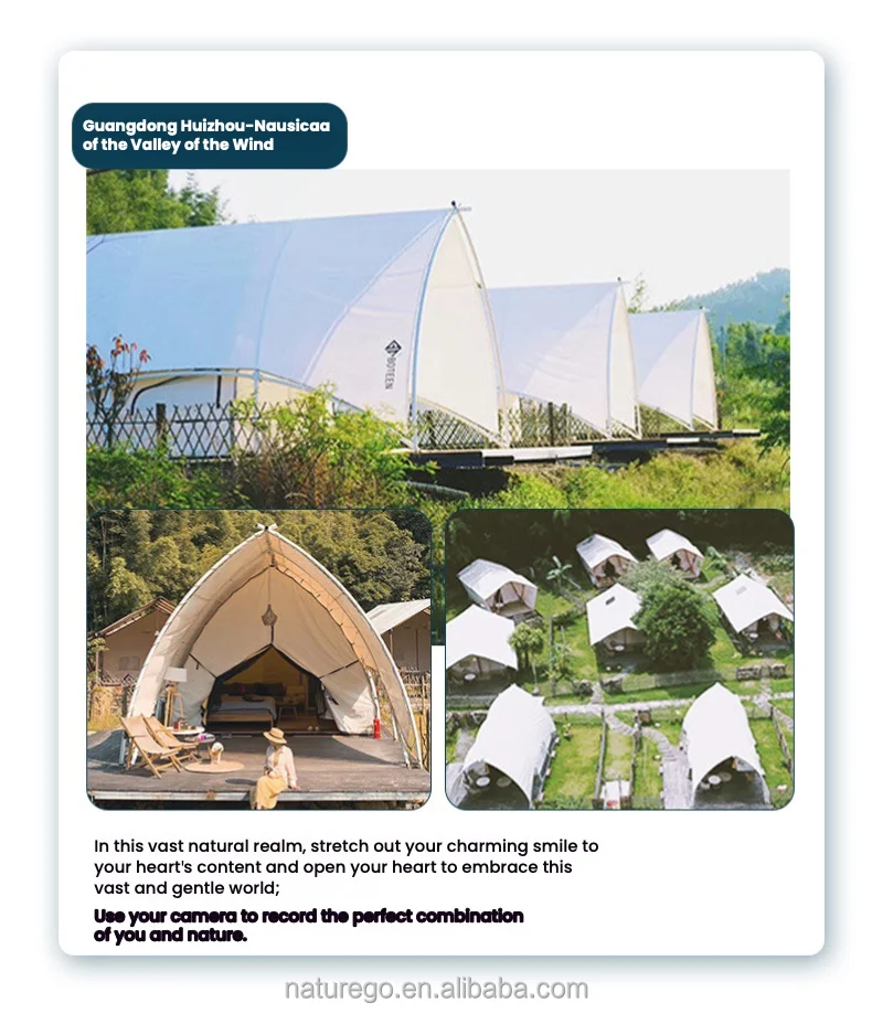 High-Strength Waterproof Glamping Tents Luxury Oxford Fabric Dome Tent ...