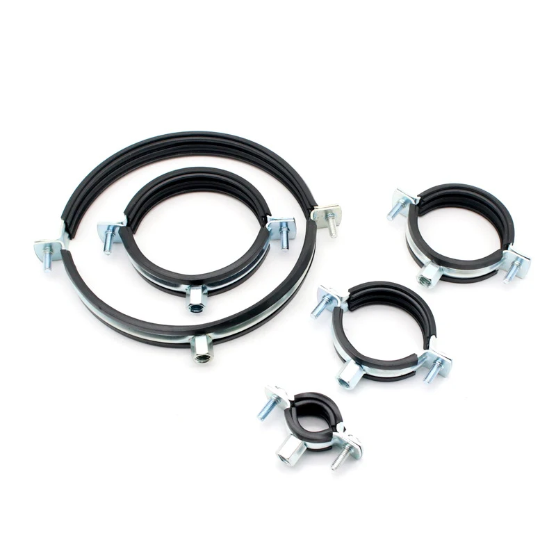 Heavy Duty Pipe Clamp With Rubber Reinforced Rib Professional Hanging ...