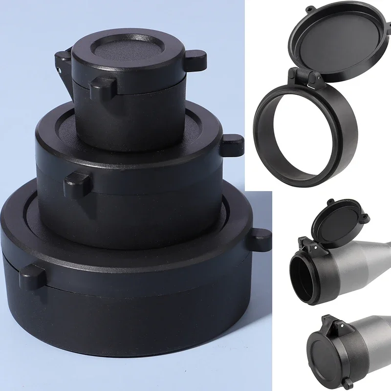 Rifle Scope Hunting Aiming Optic Lens Covers Telescopic Flip Up Spring ...