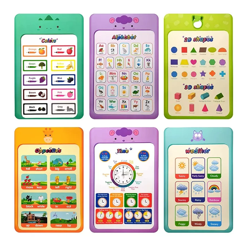 Kid Preschool Learning Charts Poster Custom Children Educational ...