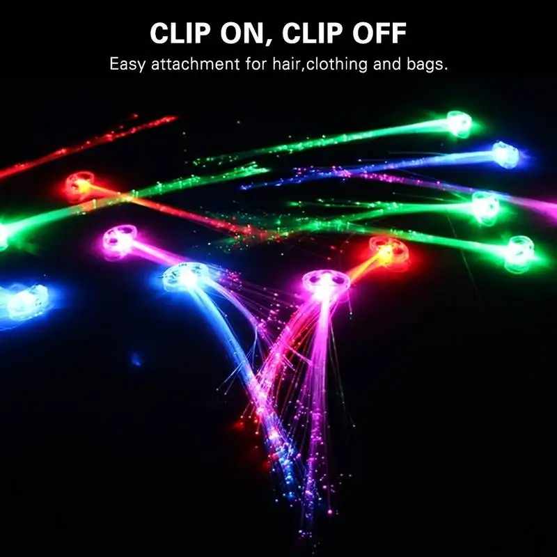 Colorful Flash Led Hair Braids - Luminous Party Hair