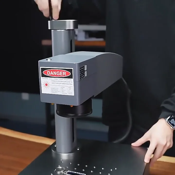 Daja S4 Desktop Industrial Fiber Laser Marking Machine Metal Nameplate Engraver For Jewelry ...