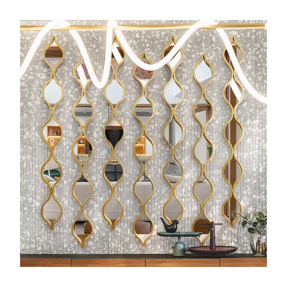 Wholesale Creative Teardrop Combinations Wrought Iron Wall Mirror ...