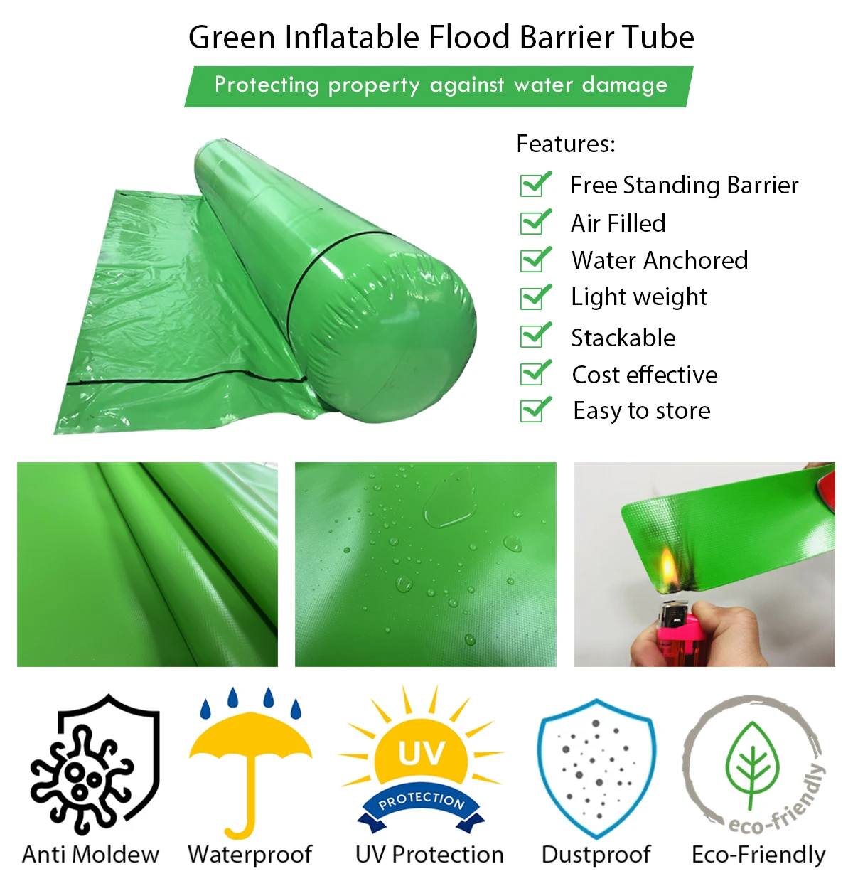 Litong City Building Flood Protection Water Filled PVC Barriers