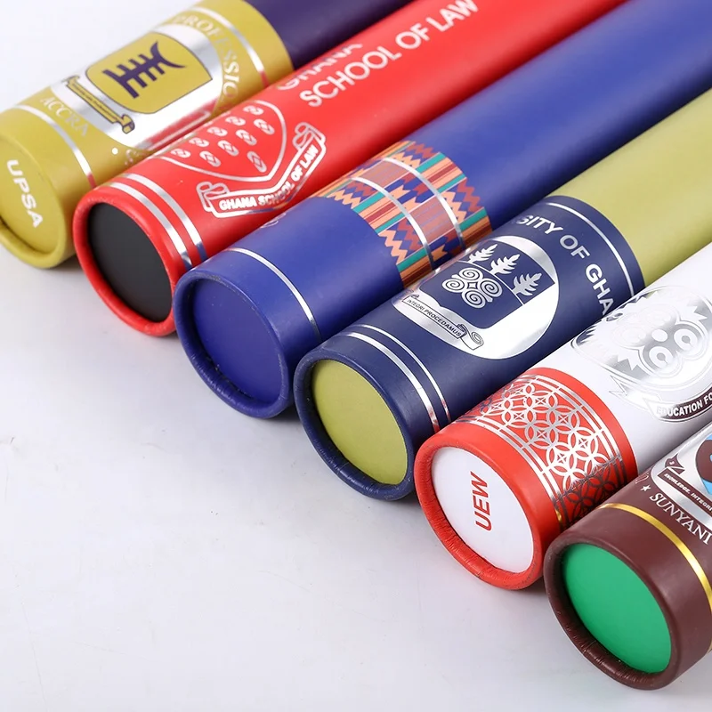 Custom Printed Diploma Packaging Scroll Paper Cardboard Gift Tube - Buy ...