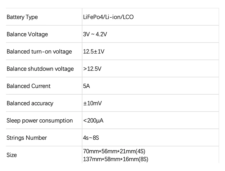 JBD Active Balancer - 4S to 8S Balance Module with 5A Current