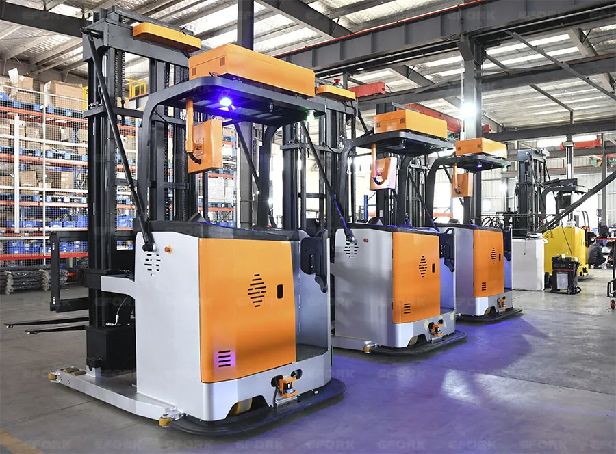 AGV Automatic Robotic VNA Forklift 3 Way Forklift Navigation New Style ...