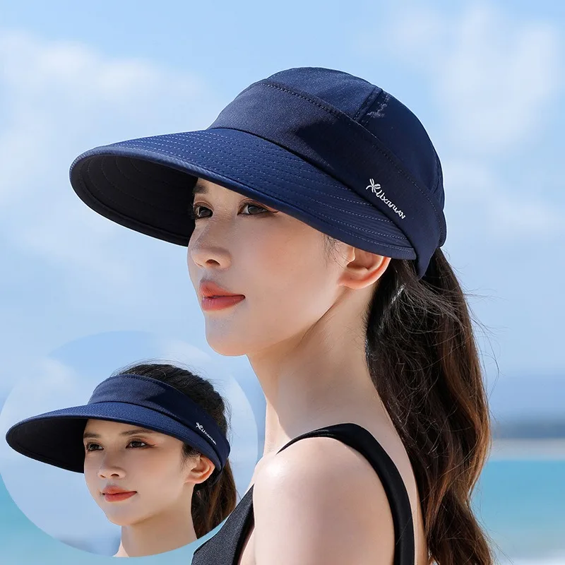 Women's Summer Detachable Zipper Sun Hat Stylish Outdoor Cycling Face ...