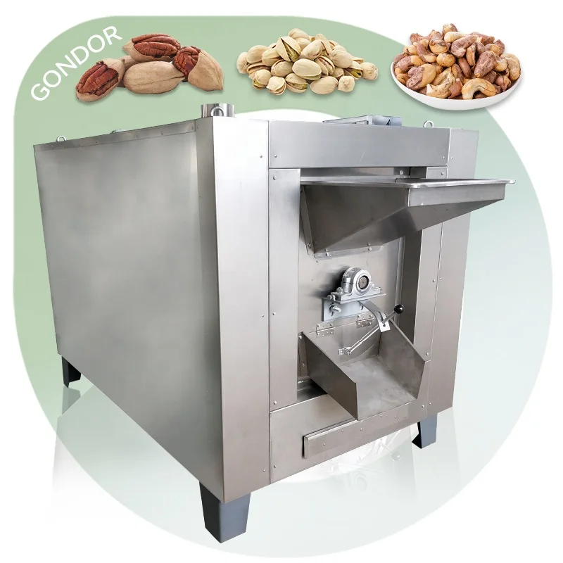 Sesame Tea Roaster 100kg H Nut Pistachios Small Capacity Rotary Drum ...
