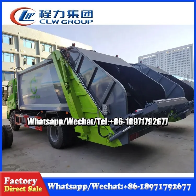 Dongfeng 14m3 Compactor Garbage Truck 4x2 Compressed Garbage Collection ...