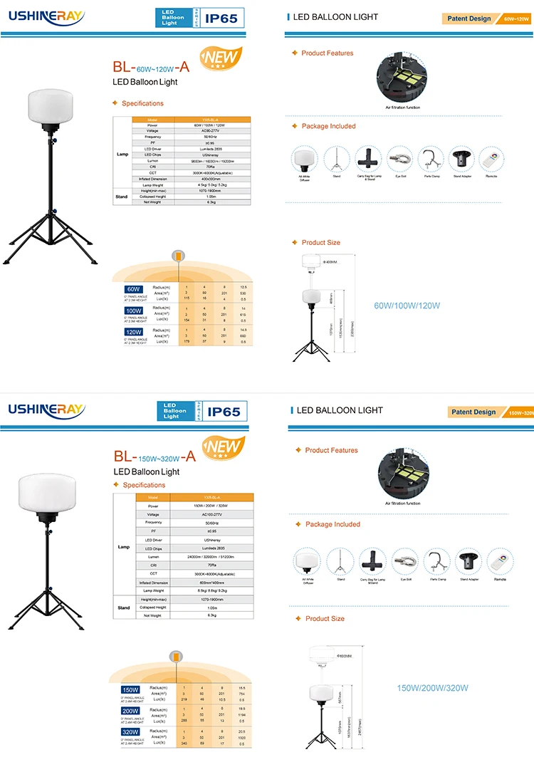 Inflatable Ip65 Work Mobile Lighting Towers 500w 800w 1000w 1400w Led ...