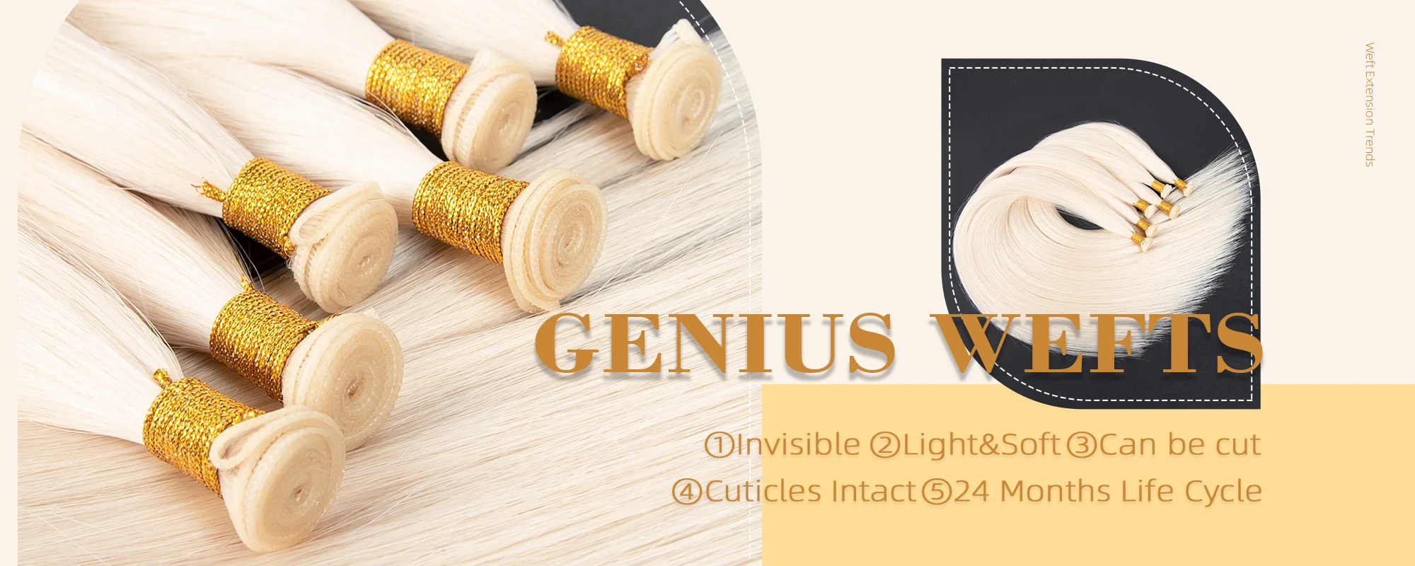 Genius Wefts - Top Quality 180g Human Hair Extensions