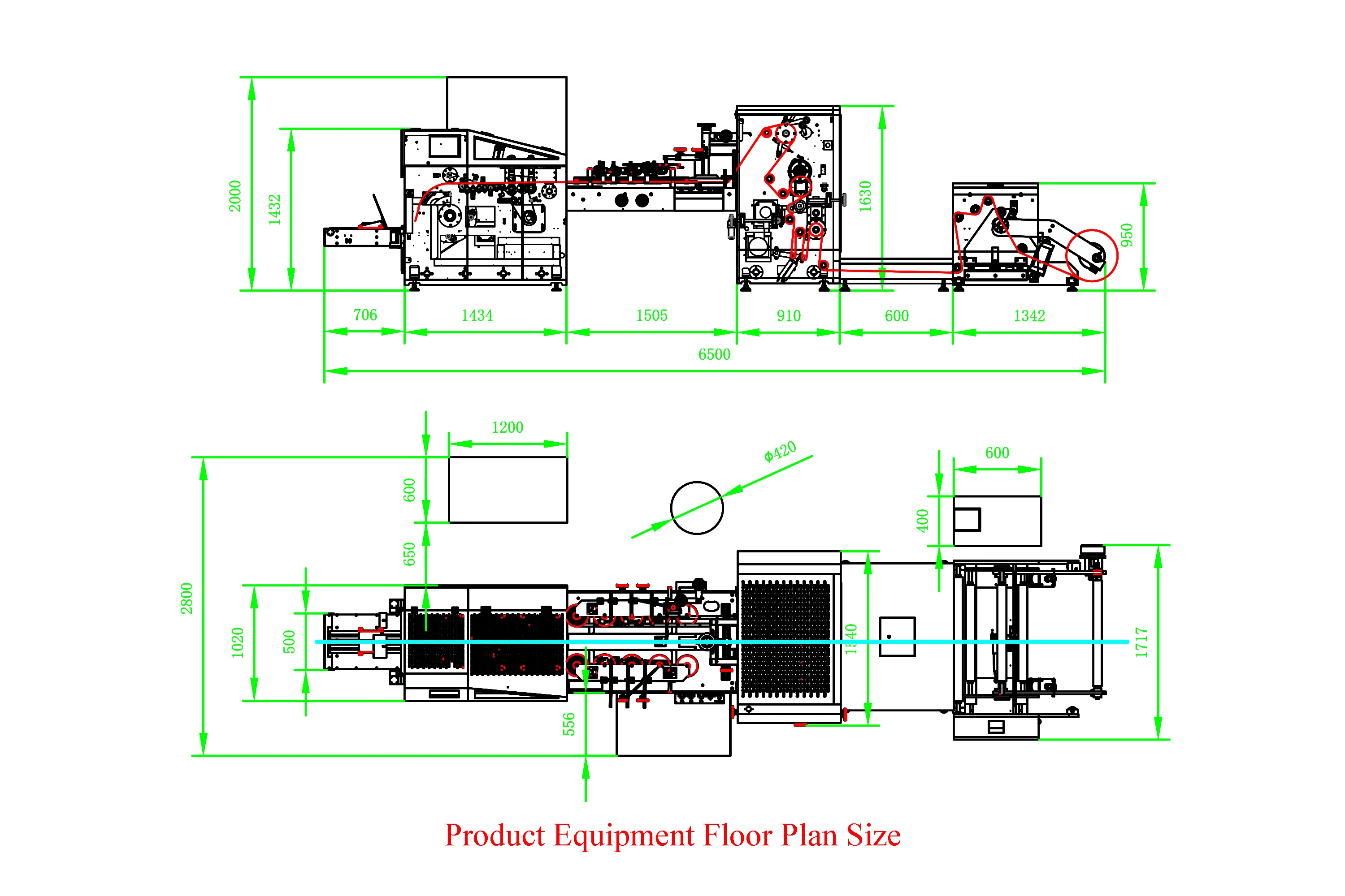 RZJD-G250J Kraft Brown Paper Bag Printing Machine