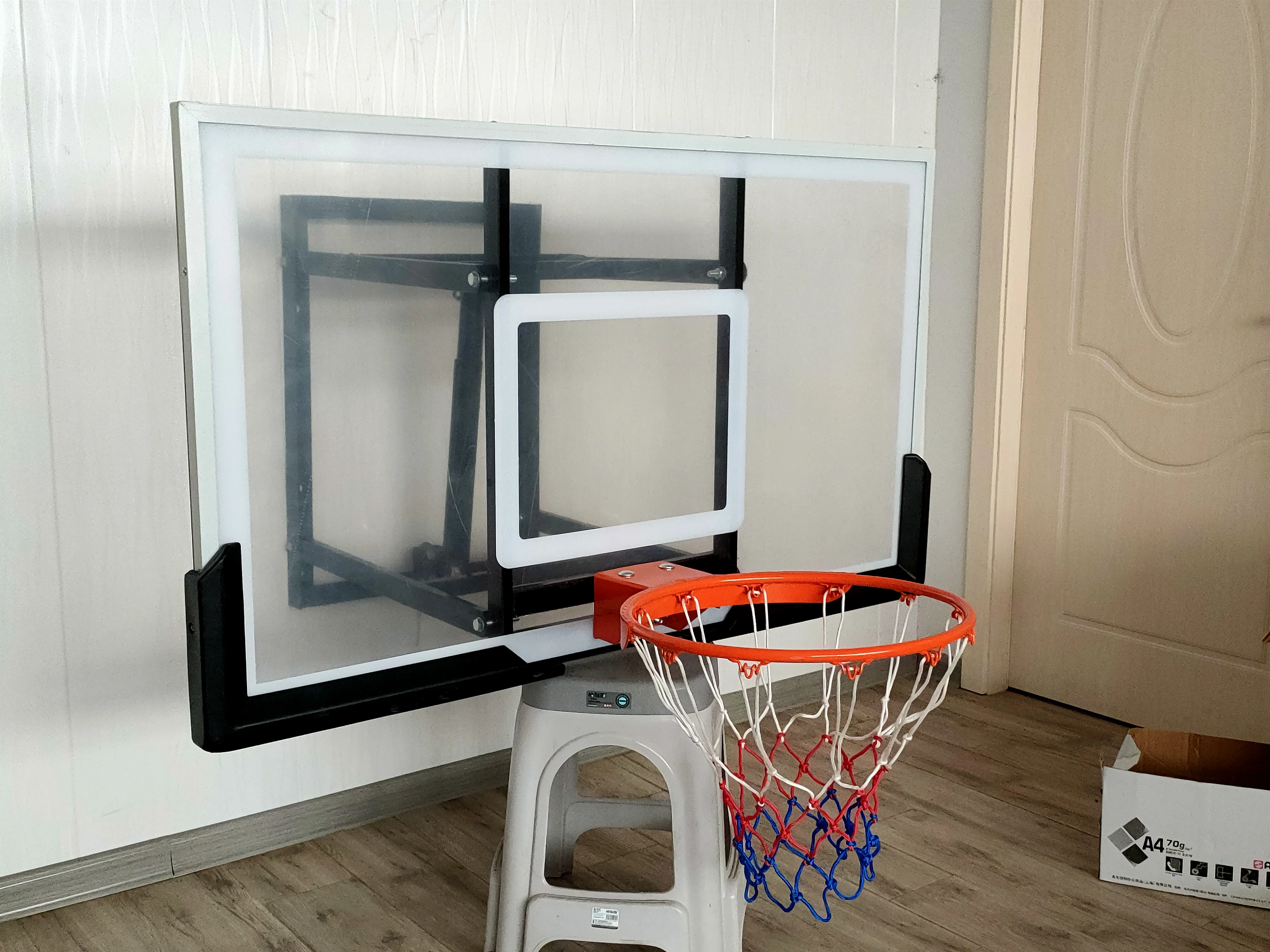 Outdoor Wall Mounted Mini Basketball Hoop Stand 50*32inch Backboard ...