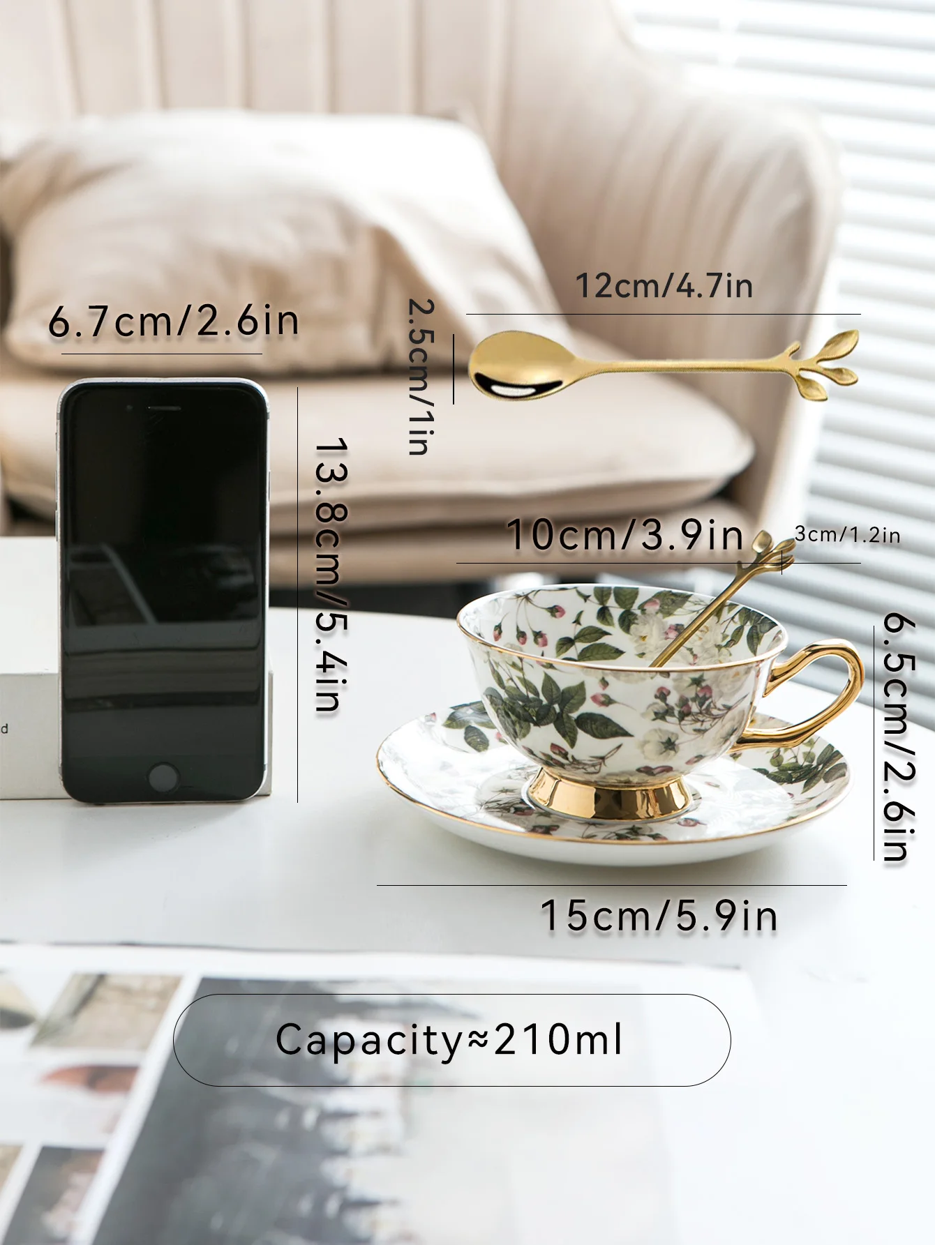 Wholesale Fancy Retro Luxury Elegant Golden Green Floral Porcelain ...