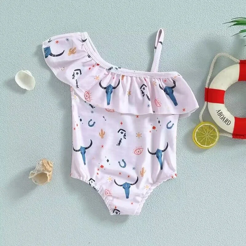 Toddler Girls Bikini Smocked Swimwear One Piece Cute Kids Beautiful ...