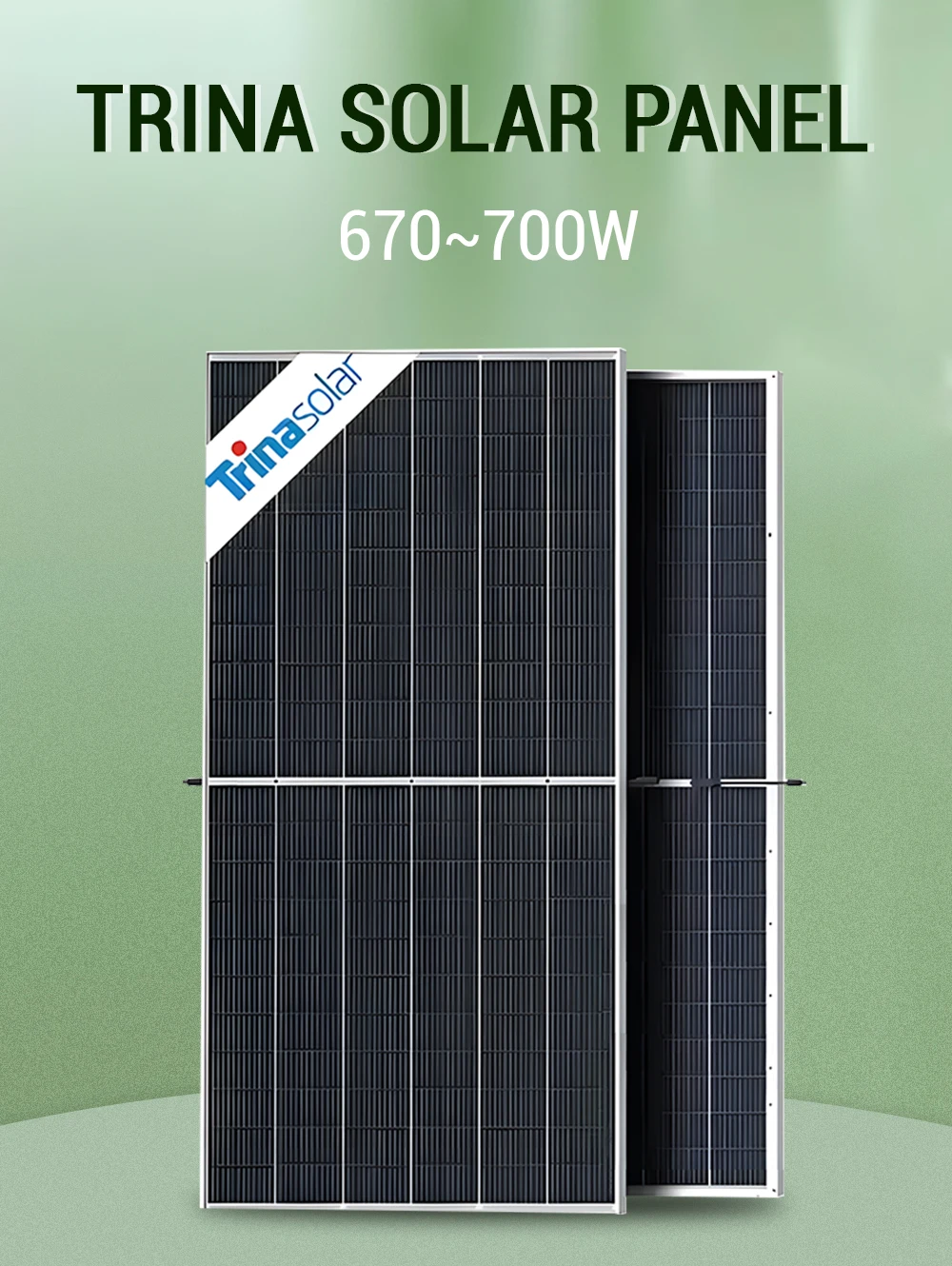 Tier 1 Trina Solar Panels 670w 680w 690w 695w Bifacial Solar Panel N Type Solar Panel For Home ...