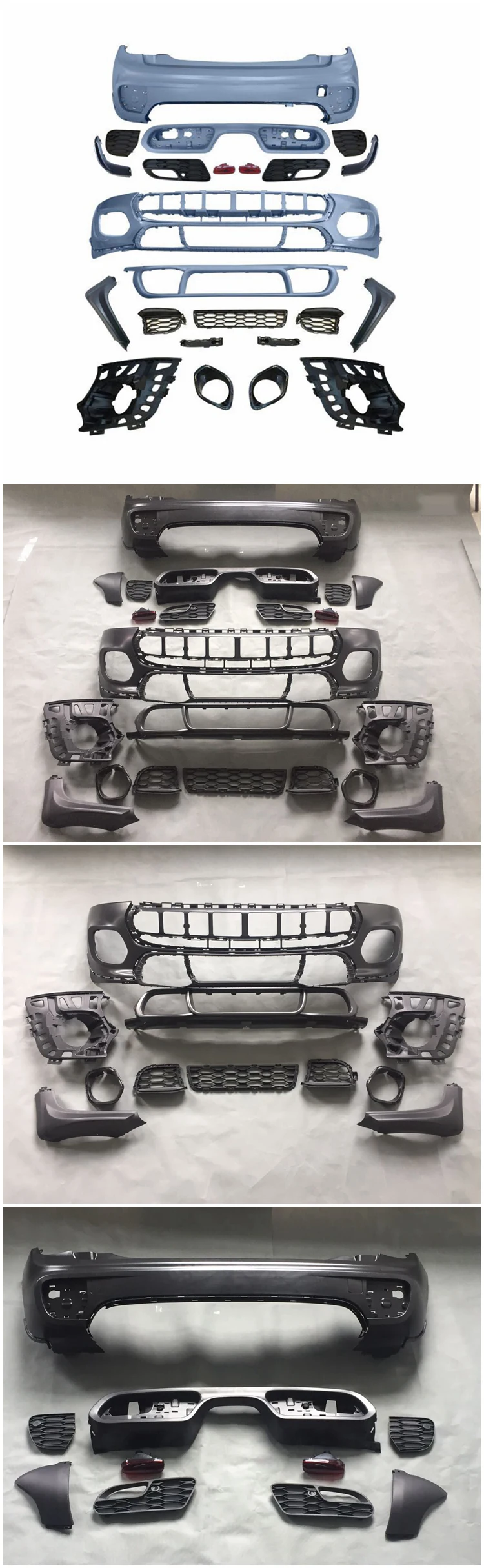 F55 F56 Front Rear Bumper Body Kit To Upgrade Jcw Style Pp Material ...