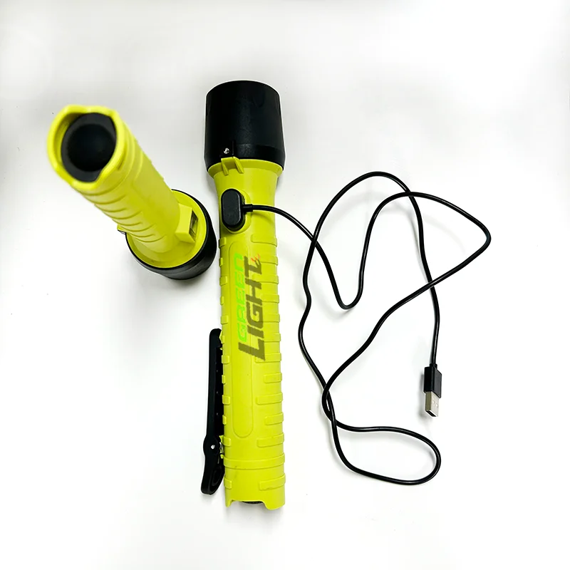 Waterproof Explosion Proof Led Flashlight 3500lux Magnetic USB Charging ...