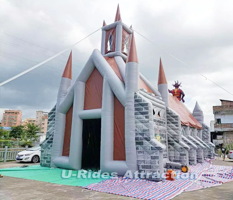 Customized Large 60 Ft PVC Air Building Devil Design Church