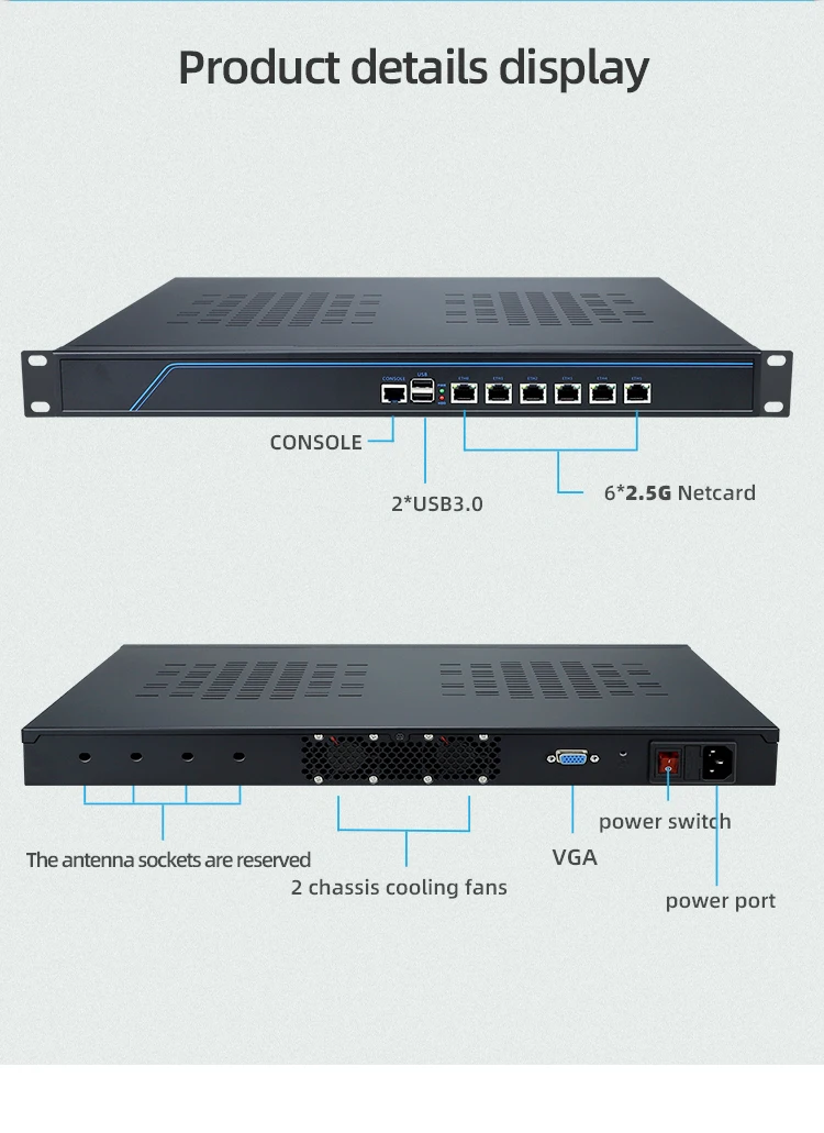 2 Core Hardware Software Router Server Appliance Mini Pc 6 Lan I3-3120 ...