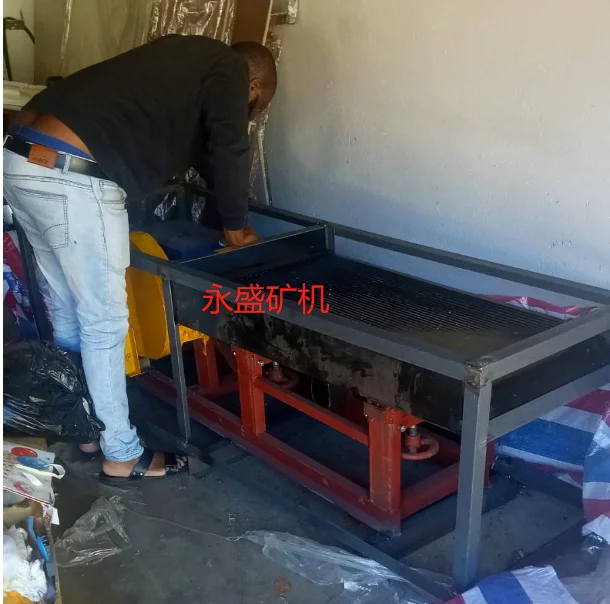 Small Scale Placer Alluvial Gold Mining Equipment Gold Panning Kit Small Mini Wilfley Table For ...