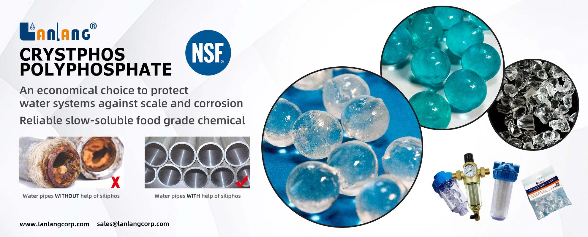 Crystphos Portable Water Pre-filter Siliphos Ball Antiscale Crystal ...