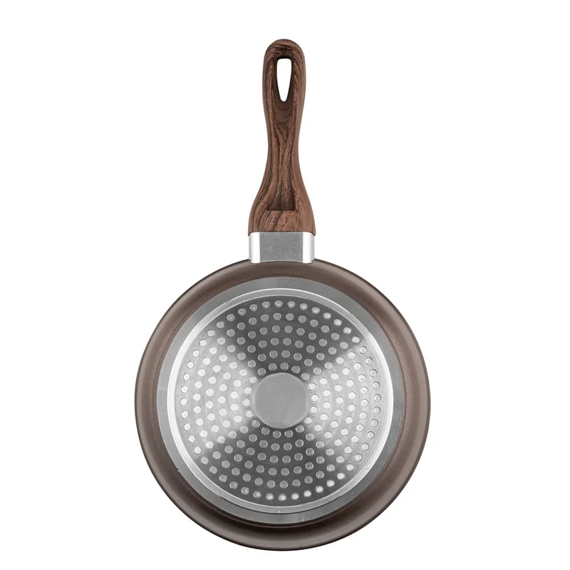 Induction Bottom Brown Marble Non Stick Coating Fry Pan - Buy Marble ...