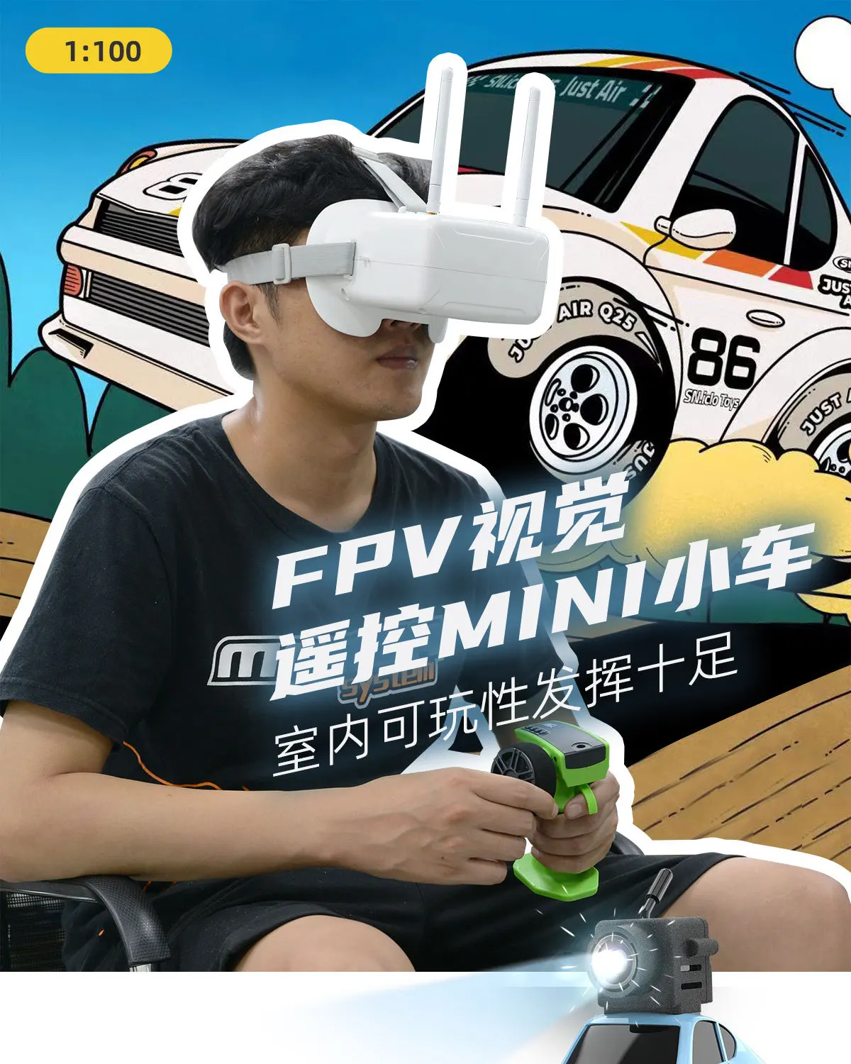 New Products 1/100 2.4g 4wd Mini Car Remote Control Rc Drift Fpv Rc Car ...