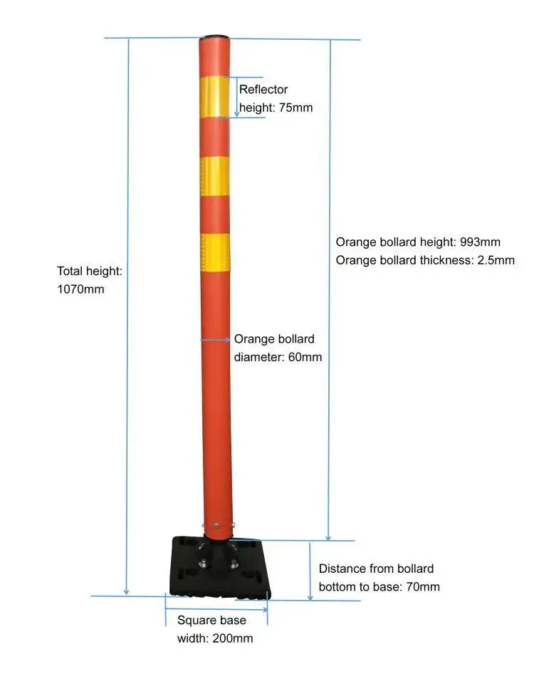 Road Safety PVC Barrier - Flexible Warning Post Bollard