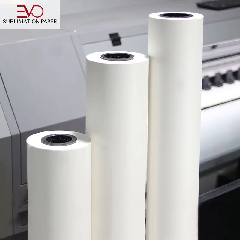 High Quality 60gsm Evo Dye Heat Sublimation Transfer Paper Rolls for ...