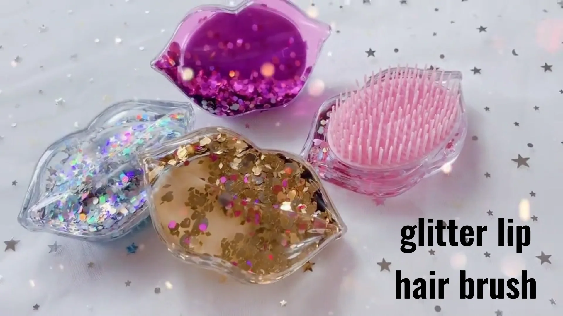 Hot Sale Private Label Detangling Brush Custom Logo Liquid Glitter Lip ...