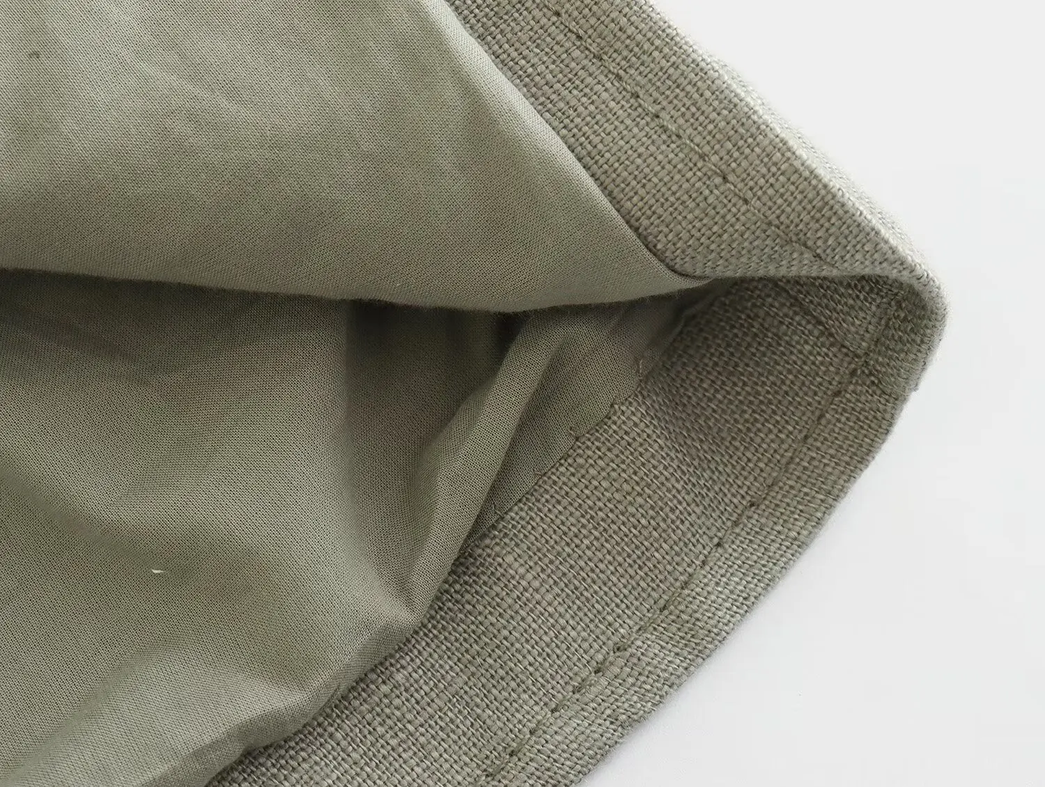 KAR&OT ZA 2024 Spring New Linen Vest With Belt Light Green Casual Vest ...