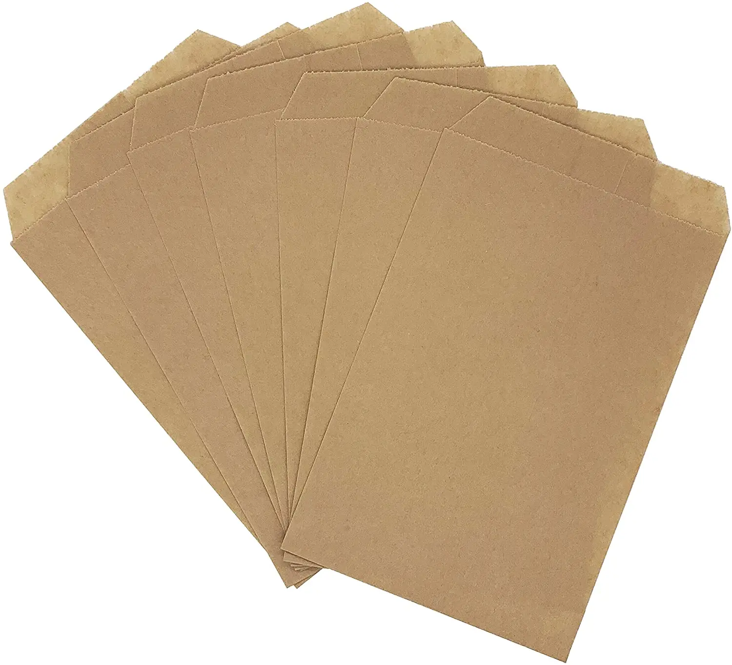 Custom Flat Kraft Brown Paper Treat Bags Small Bakery Candy Dessert ...