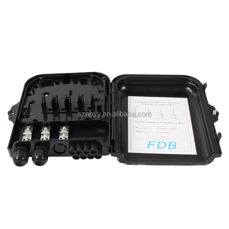CAJAS NAP DE 8 PUERTOS 8 Port Waterproof FTTH Fiber Optic Terminal Box ...