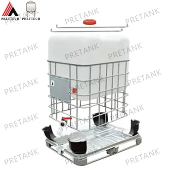 1000l Hdpe Plastic Ibc Tanks Bucket With Galvanized Steel Frame For ...