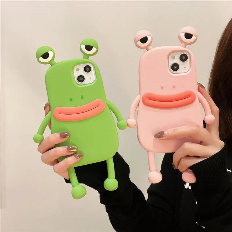 Funny Soft Silicone 3d Frog Phone Case For Iphone 14 13 11 12 Pro Max ...