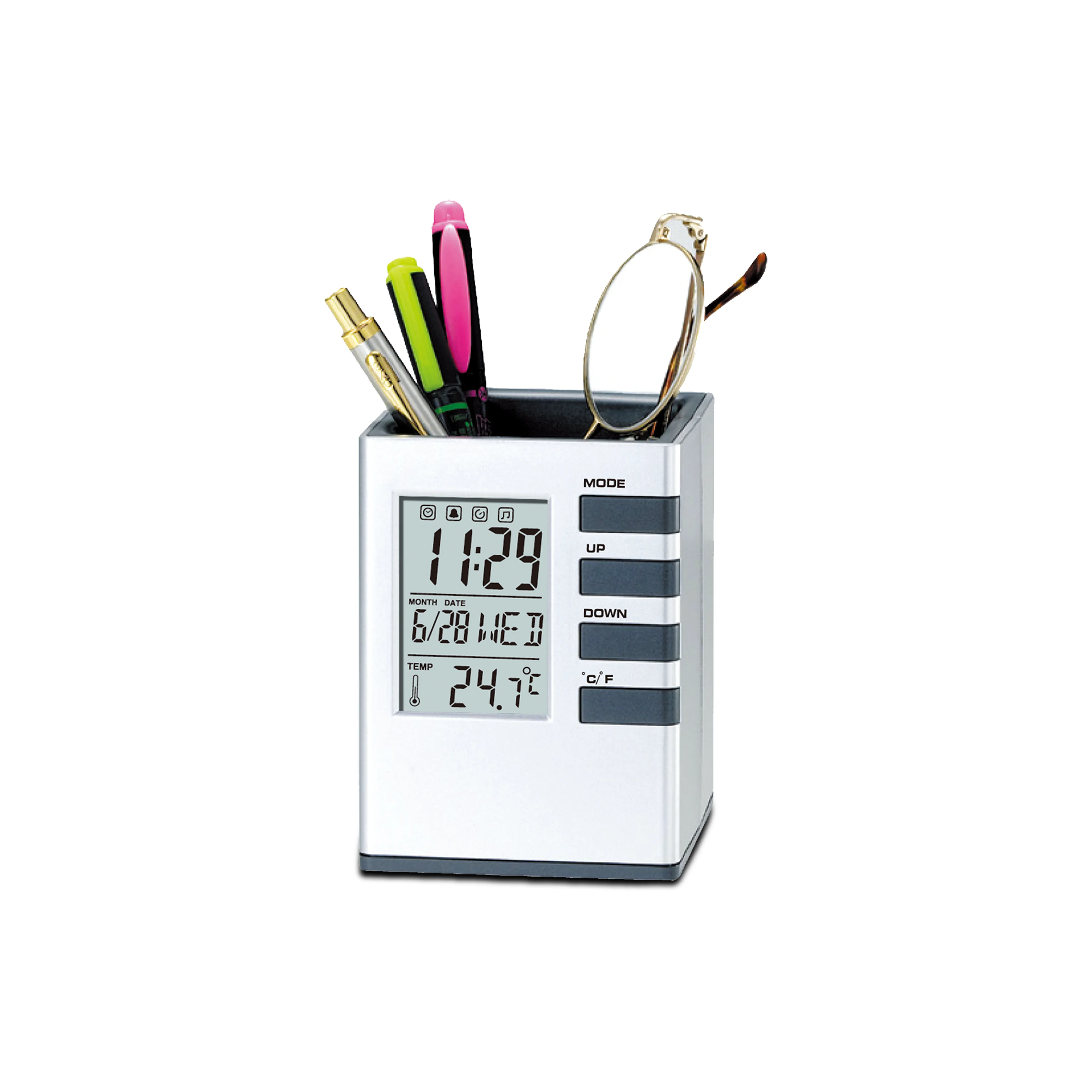 Pen Container Large Digital Led Alarm Clock Wall Clock Smart Alarm ...