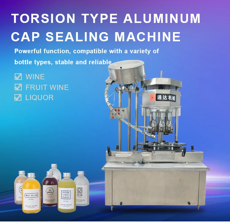 Factory Full Automatic Whiskey Liquor Bottling Aluminum Cap Sealing ...